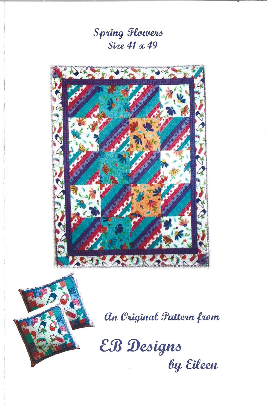 Spring Flowers Quilt Pattern by EB Designs - Etsy