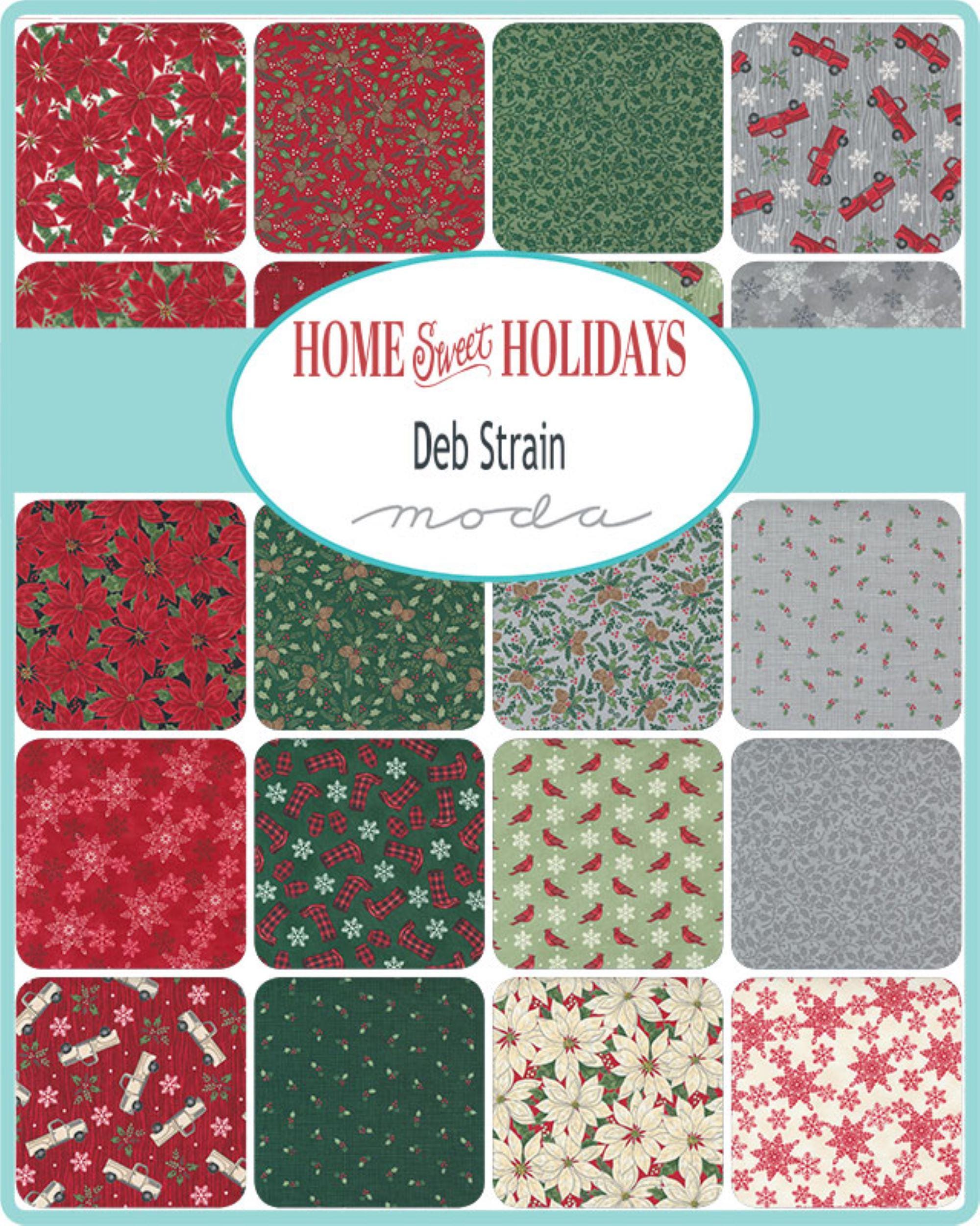 Home Sweet Holidays Layer Cake by Deb Strain 56000LC 42 Assorted 10"x10 ...