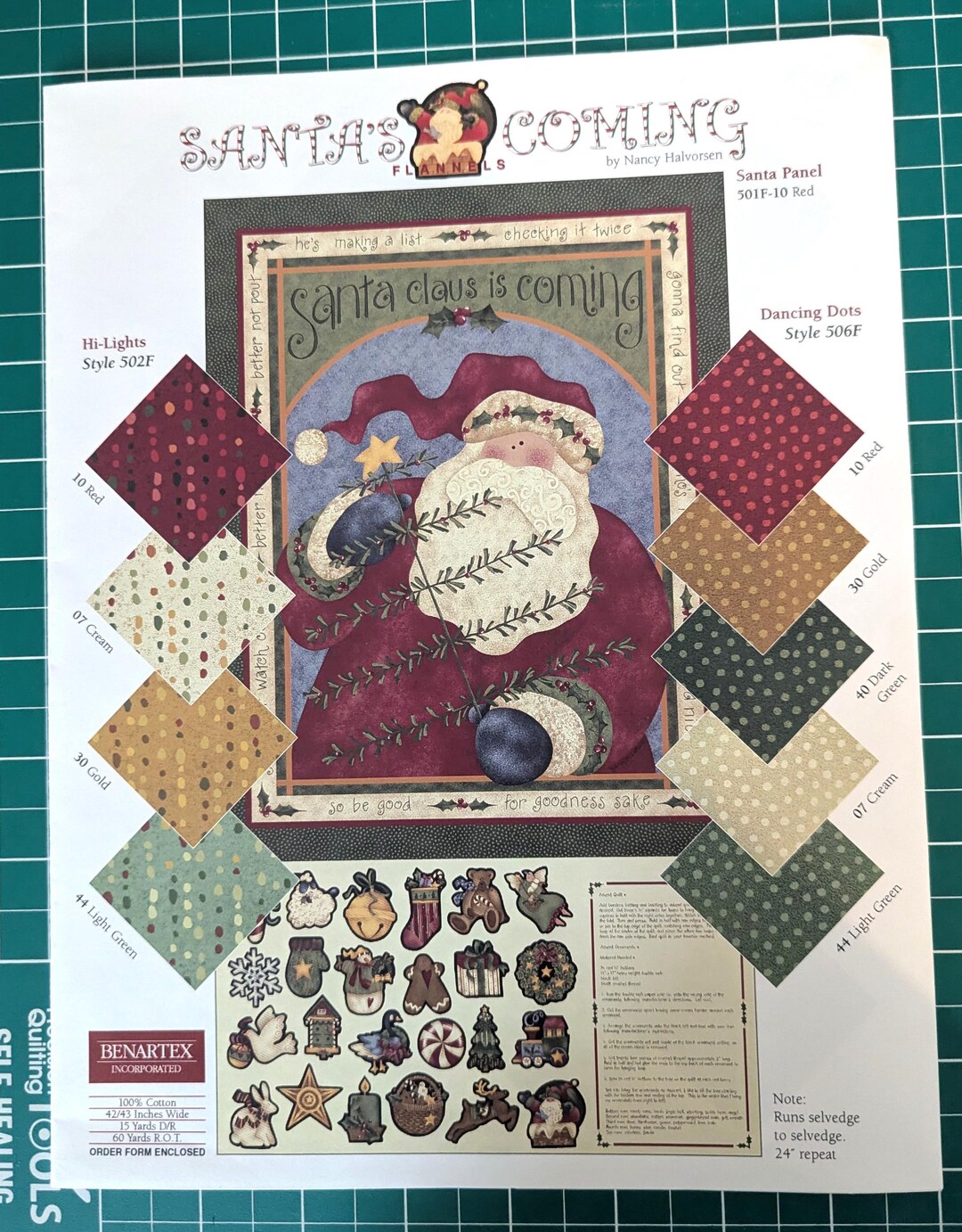 Santa's Coming Flannel Panel & Kit - Etsy