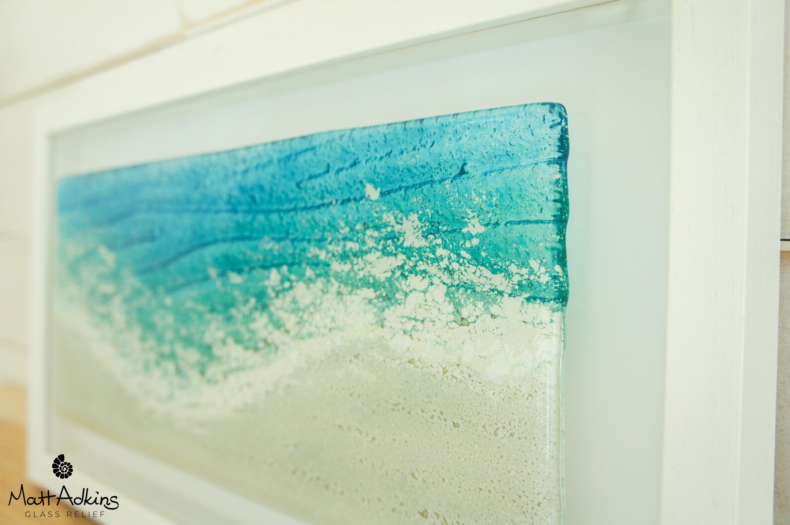 Paradise Glass Frame 45x25cm/18x10 Teal Seabed Beach - Etsy