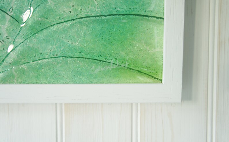 Large Ammonite Frame 60x30cm (23"x12"), Lime Green Turquoise Blue Large ...