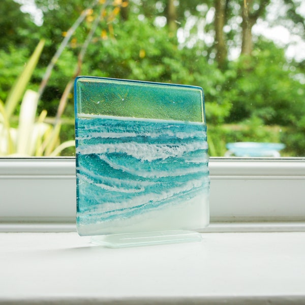Ocean Wave Glass Art - Etsy