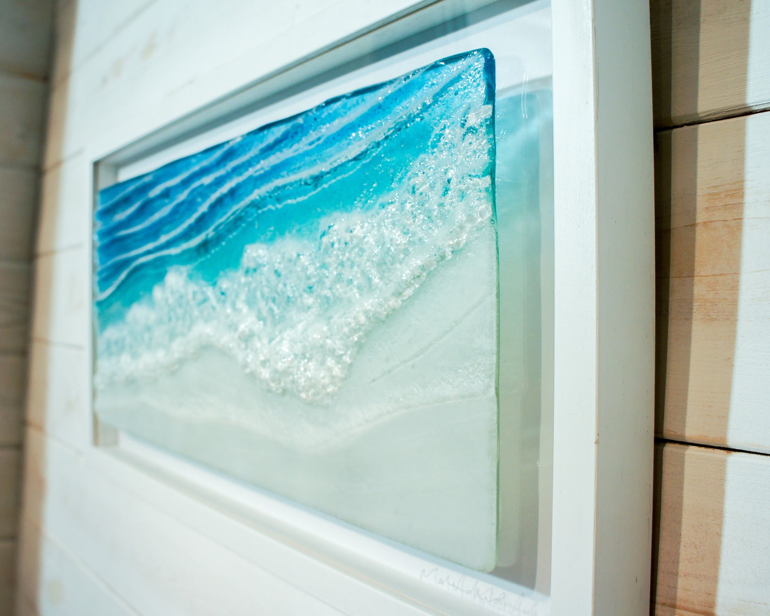 Large Wave Frame Toe Tickling Tide Panoramic Glass Wave Wall - Etsy
