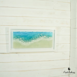 Large Paradise Frame 60x30cm(12x23 1/2"), Large Landscape Beach Fused ...