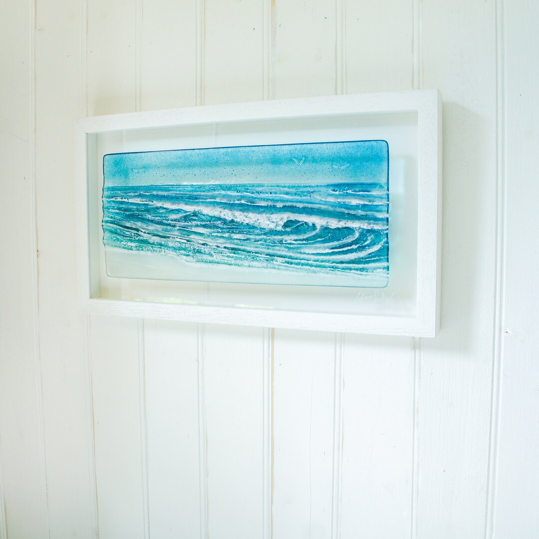 Landscape Wave Frame 45cmx25cm(18x10") D2, Panoramic Glass Wave Framed ...