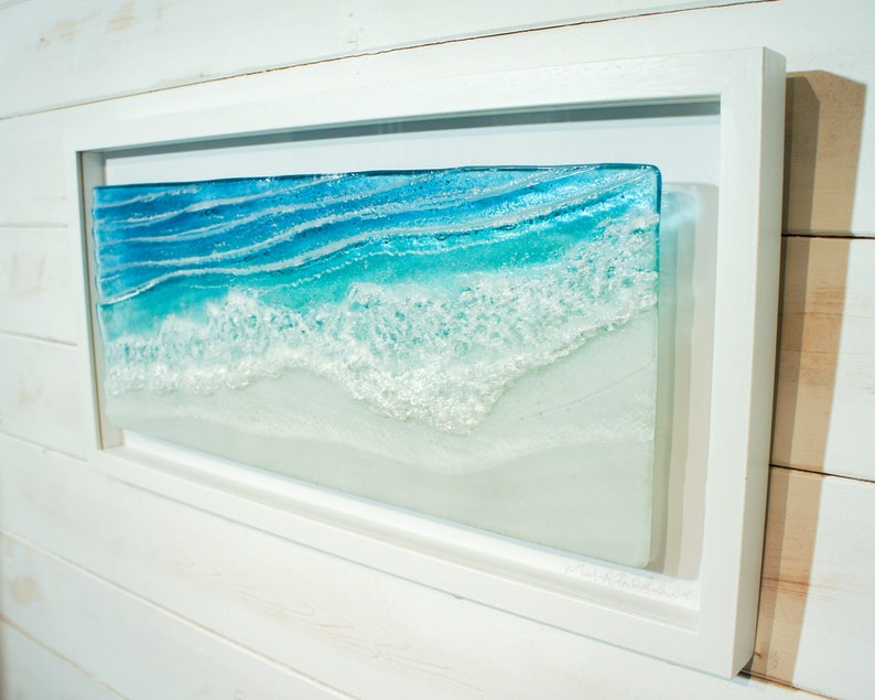 Large Wave Frame Toe Tickling Tide Panoramic Glass Wave Wall - Etsy