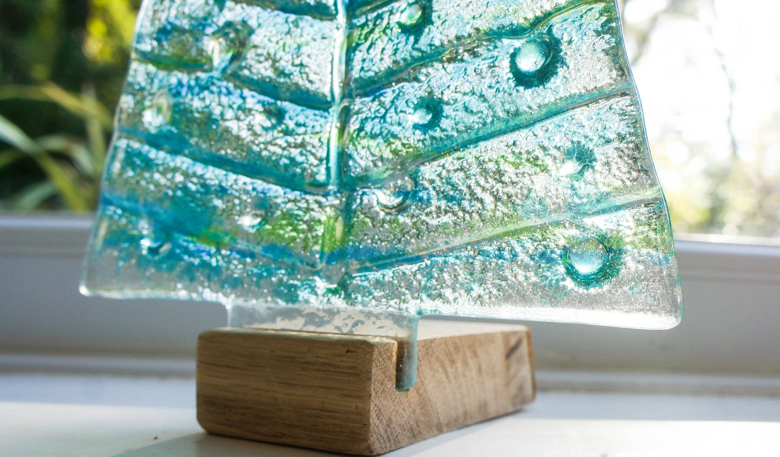 1 XL Glass Turquoise Tree 32cm 12 1/2 Turquoise Blue - Etsy UK