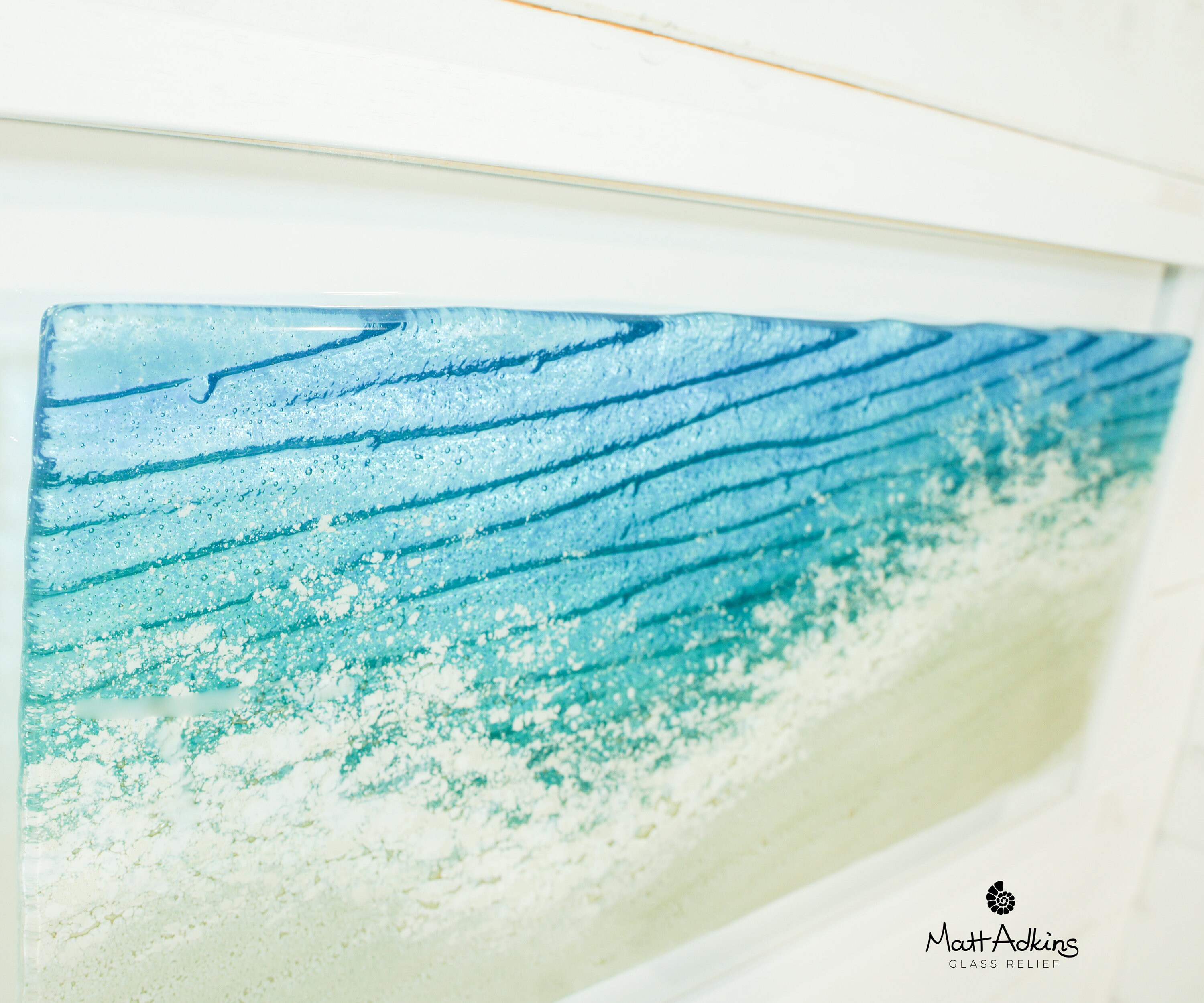 Large Paradise Frame 60x30cm(12x23 1/2"), Large Landscape Beach Fused ...
