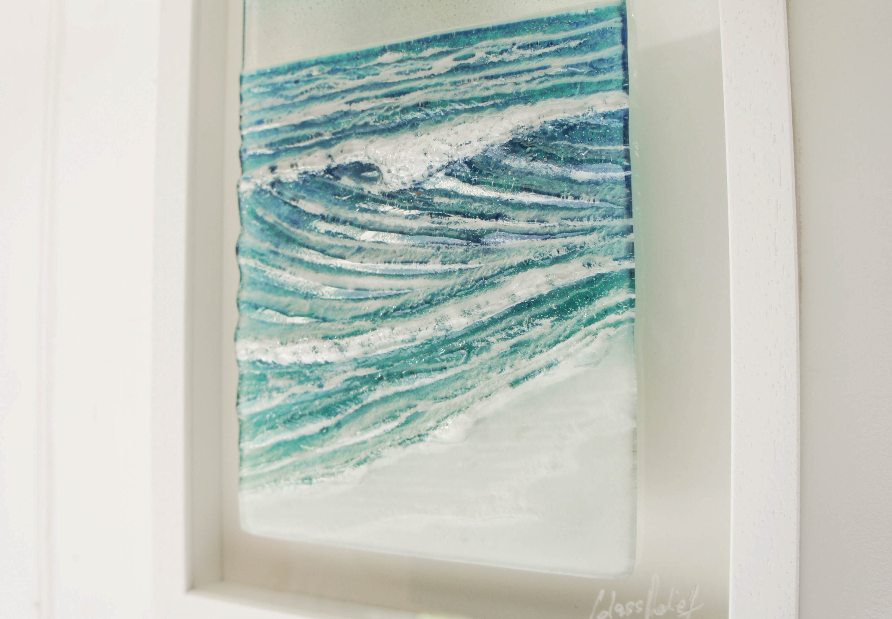 Portrait Wave Frame 25cmx45cm10x18 Turquoise Blue | Etsy