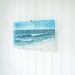 Wave Fused Glass Wall Art 44x26cm(17x10"), Turquoise Blue Sea Glass ...