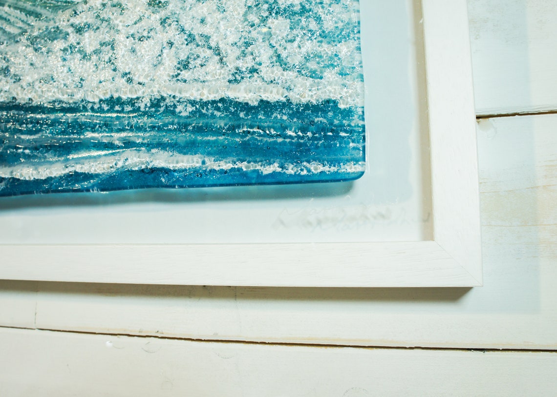 Surfer's Wave in a Frame 60x30cm/23x12", the Surfer's Wave Sea Wave ...