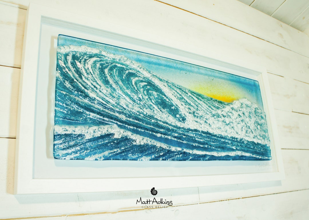 Surfer's Wave Sun in a Frame 60x30cm/23x12 the - Etsy