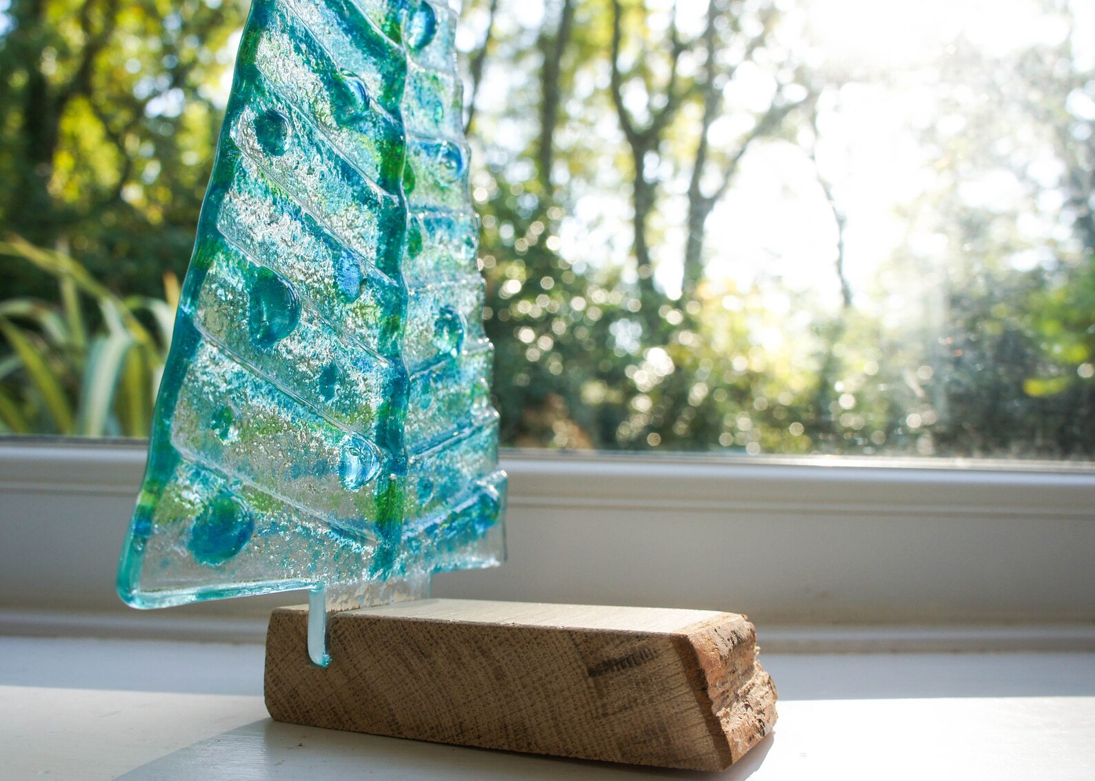 1 XL Glass Turquoise Tree 32cm 12 1/2 Turquoise Blue - Etsy UK