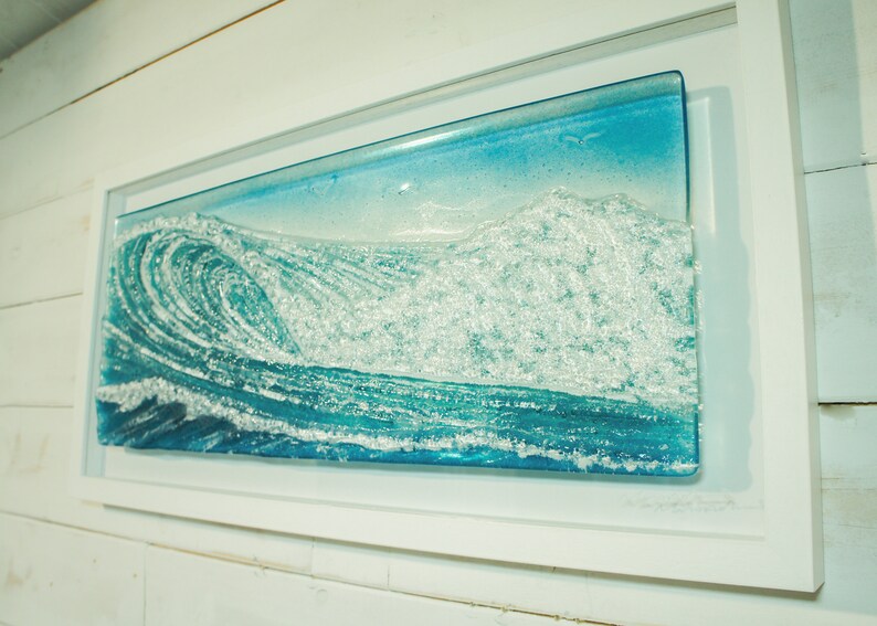 Surfer's Wave in a Frame 60x30cm/23x12", the Surfer's Wave Sea Wave ...
