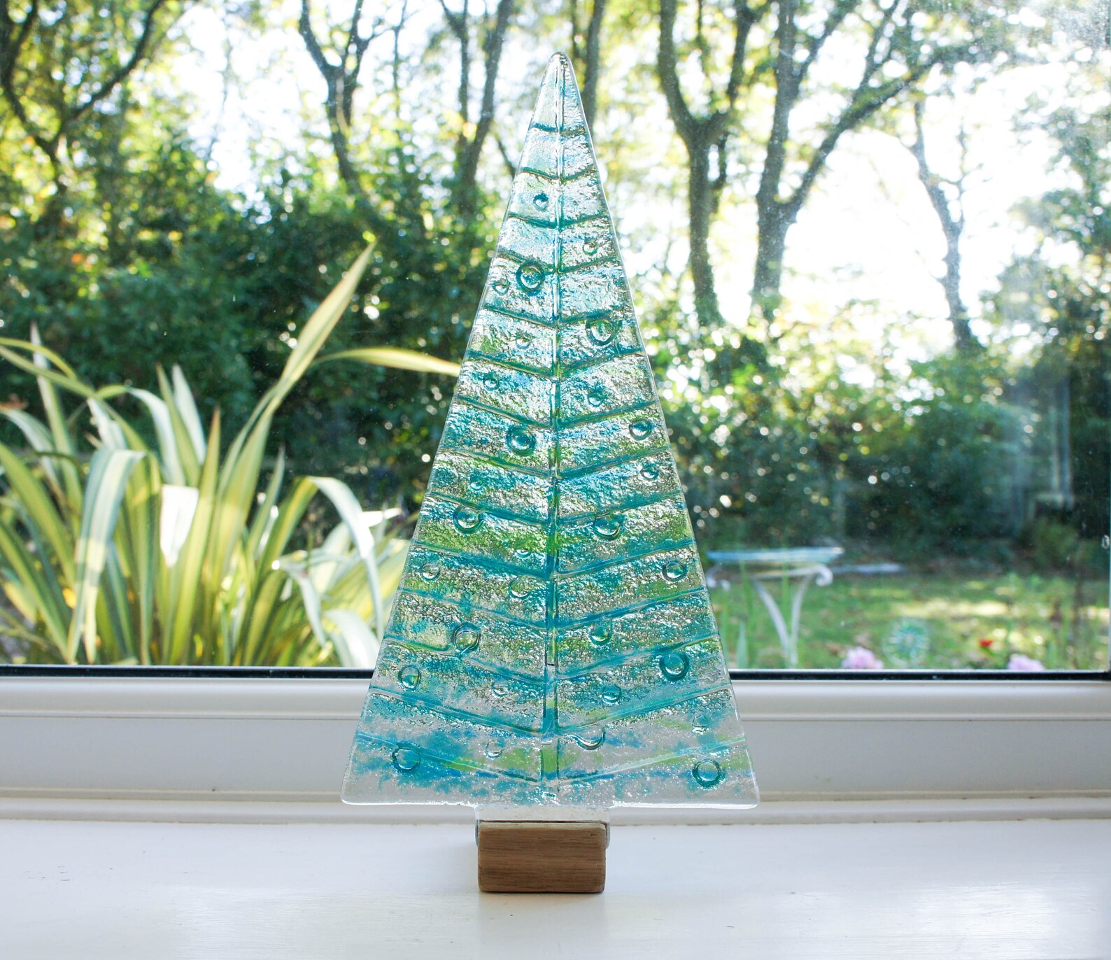 1 XL Glass Turquoise Tree 32cm 12 1/2 Turquoise Blue - Etsy UK
