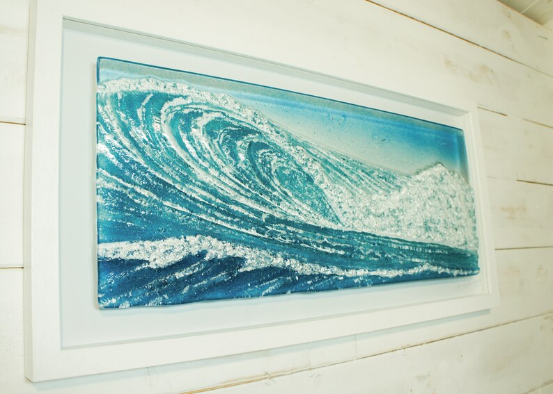 Surfer's Wave in a Frame 60x30cm/23x12", the Surfer's Wave Sea Wave ...