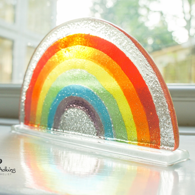 Rainbow Fused Glass - Etsy