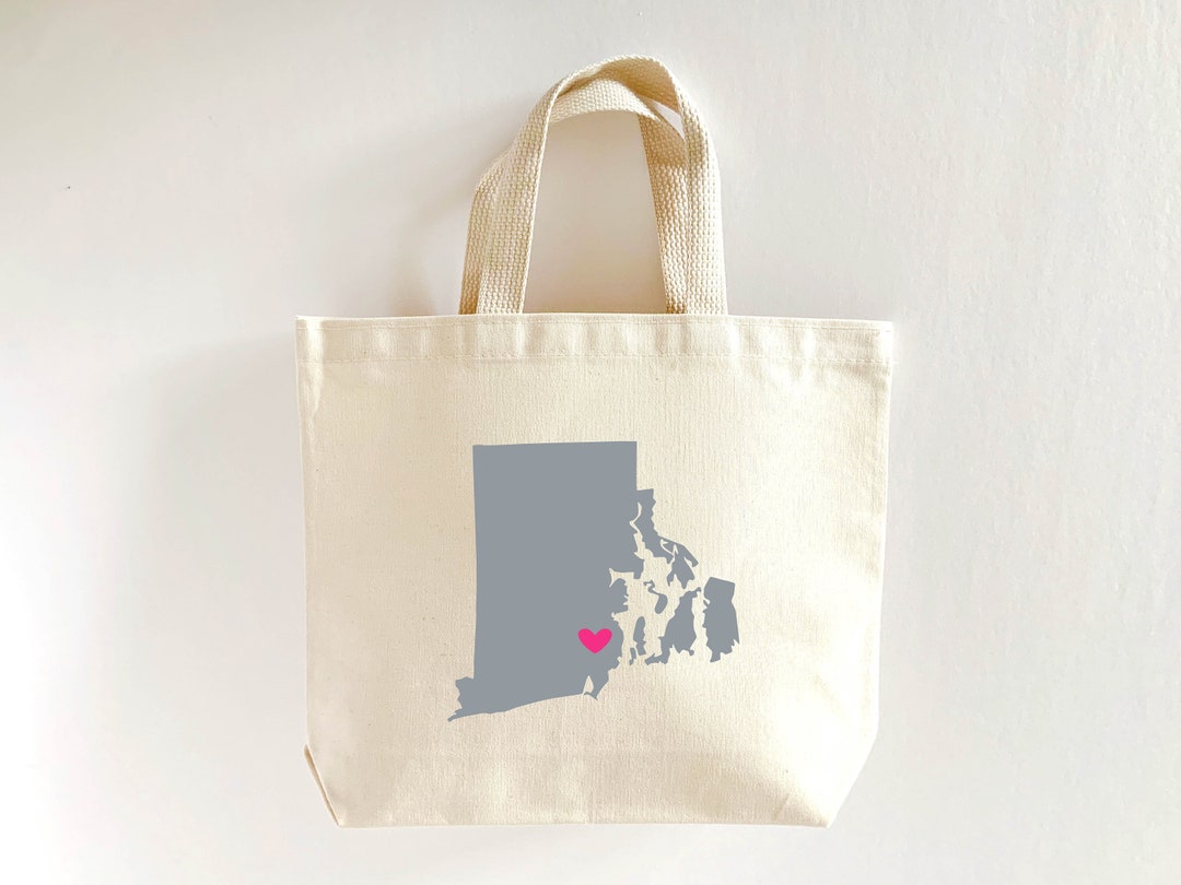 Rhode Island Totes, 5 BAG MINIMUM Bulk Pricing, Rhode Island Canvas Bag ...