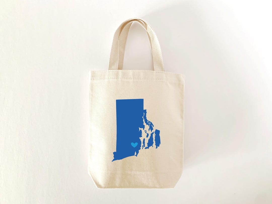 Custom Rhode Island Tote Bag: Personalized RI Canvas Gift - Etsy