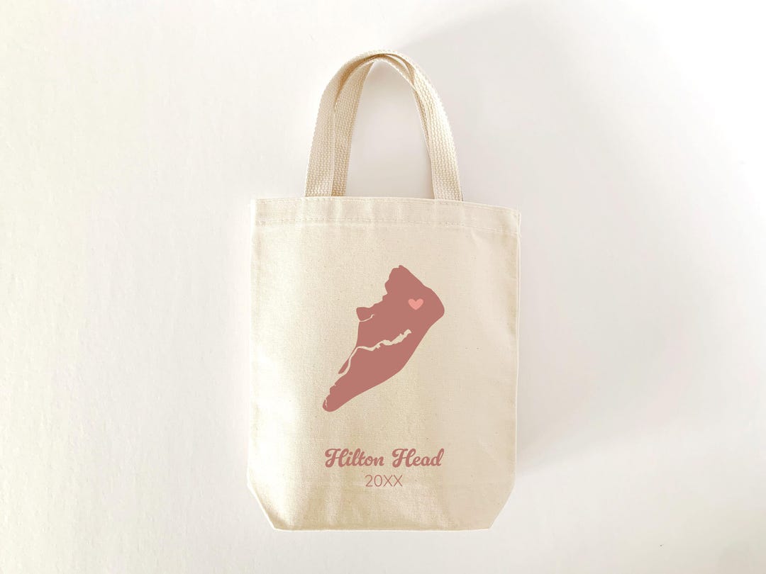 Custom Hilton Head Wedding Tote Bags: Personalized Destination Welcome ...