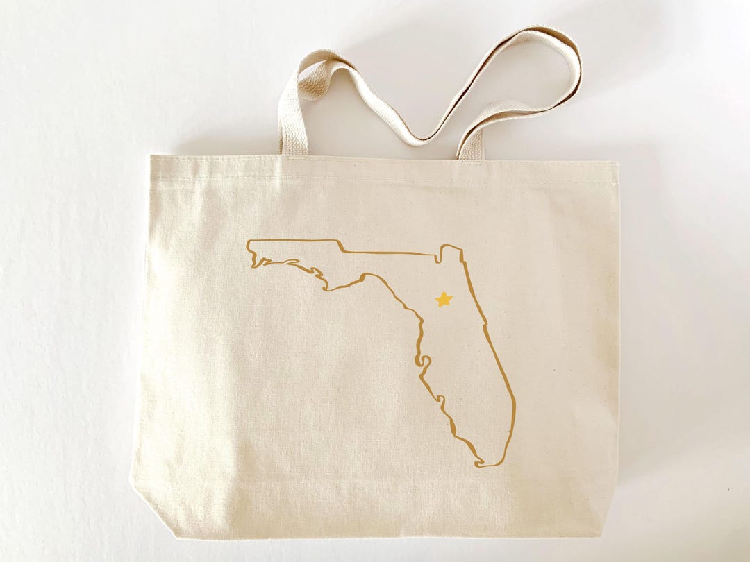 Florida Outline Tote Bags more Options, Bulk Pricing, Florida Wedding ...