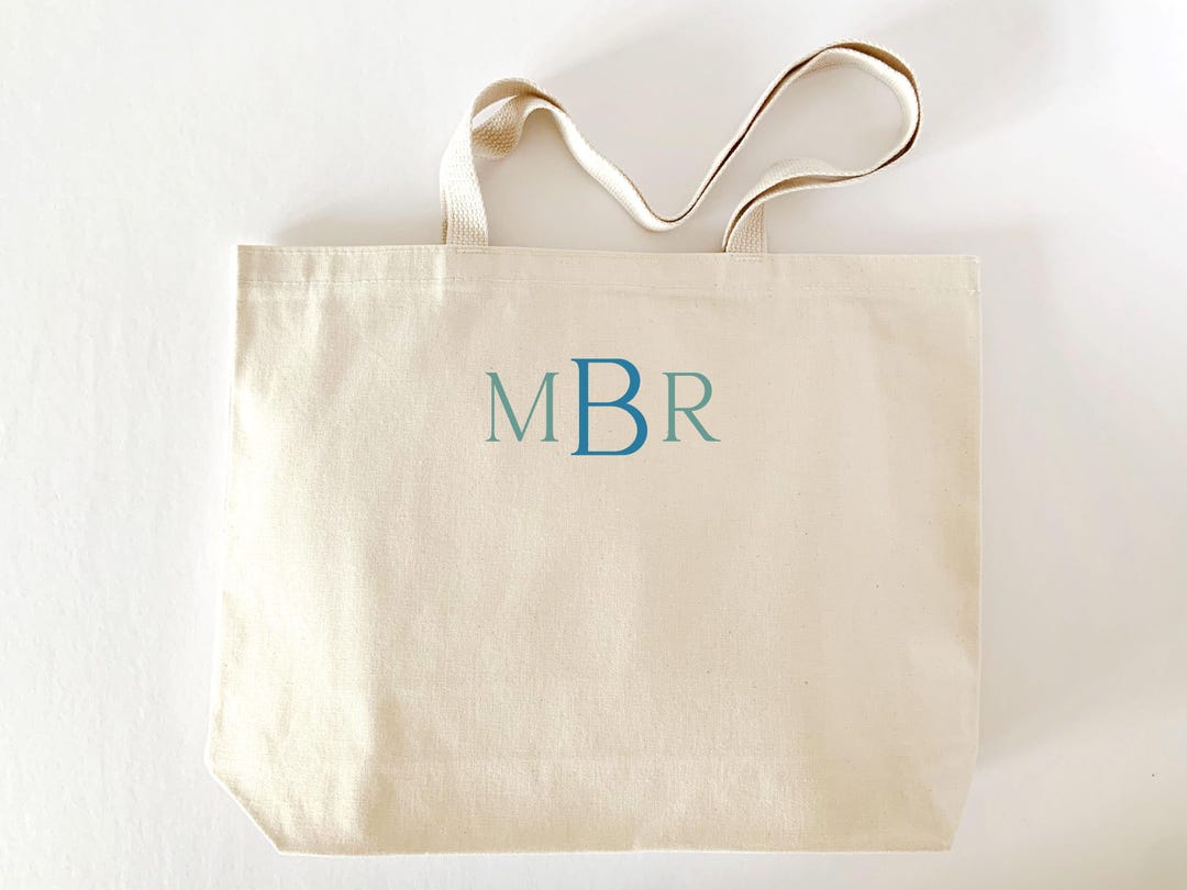 Monogram/initial Totes (more Options), Initial Totes, Personalized Tote ...