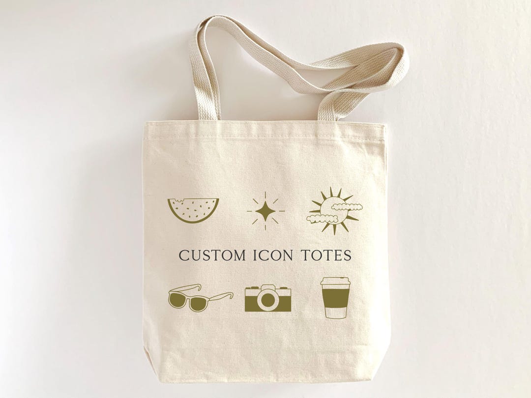 Custom Icon Totes (more Options), Personalized Totes, Custom Design ...