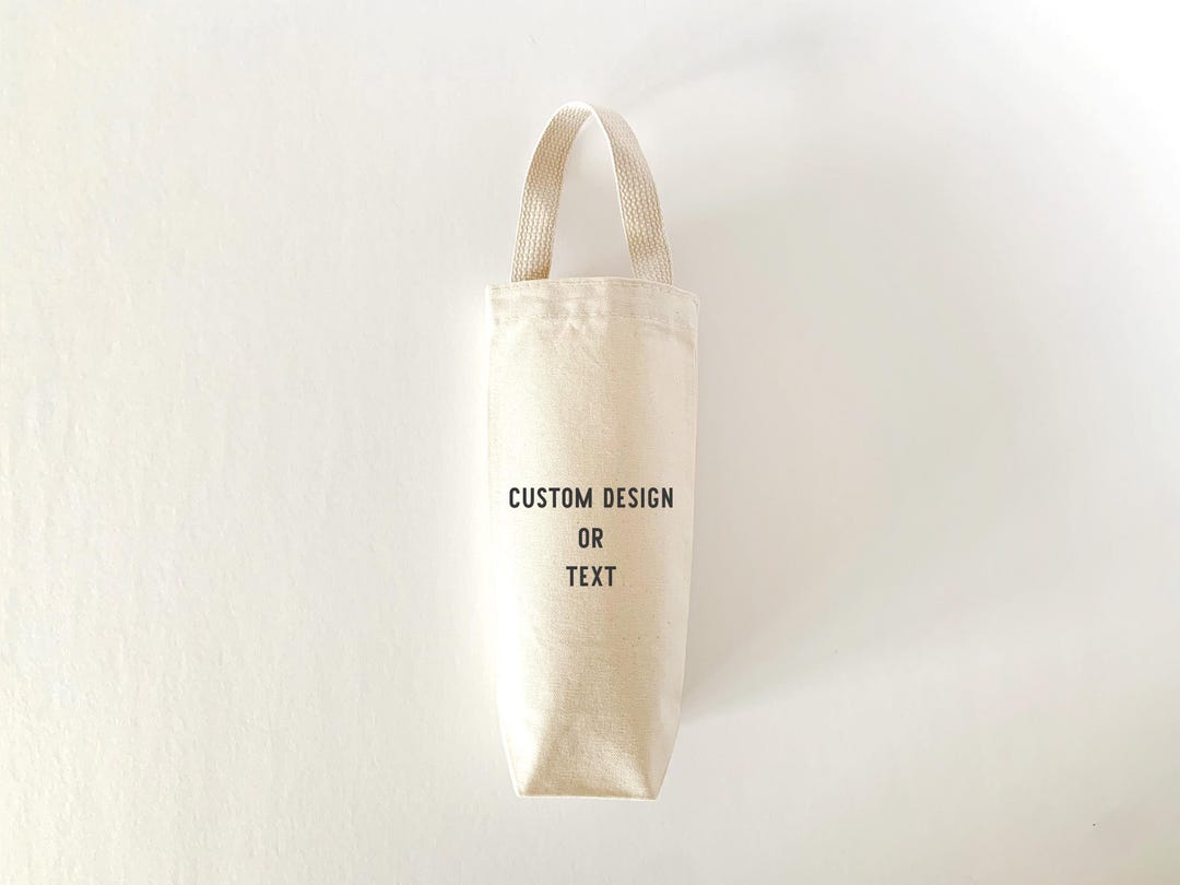 Screen Printed Wine Tote Bag: Custom Design, Bulk Logo Totes - Etsy
