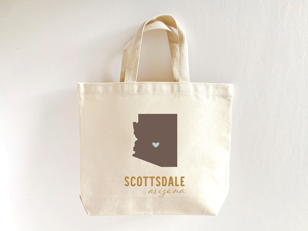 Custom Arizona Tote Bag: USA Made Canvas Wedding Welcome Totes - Etsy