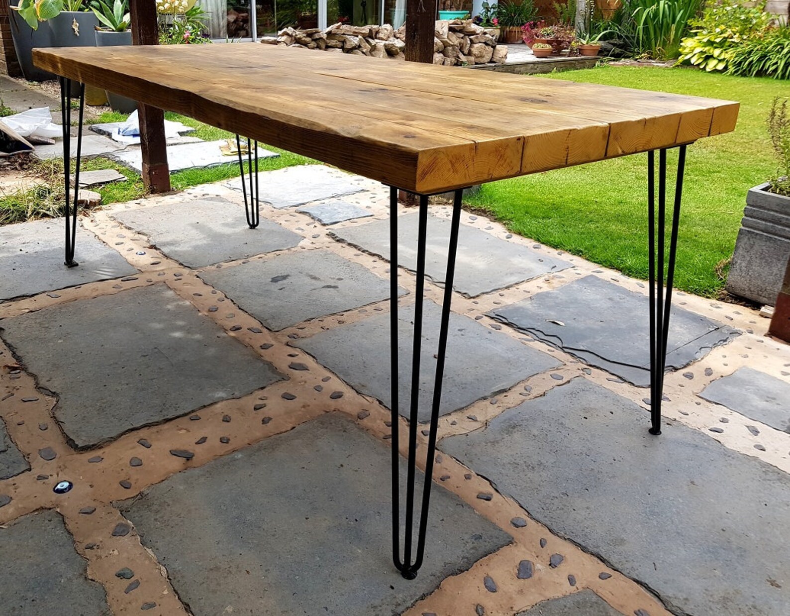 Reclaimed Scotch Scaffolding Board Table, 2.5" Thick Boards - Etsy UK