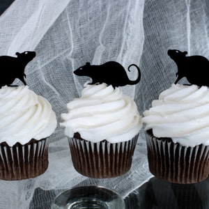 12 Halloween Rat Cupcake Toppers (acrylic) - Etsy