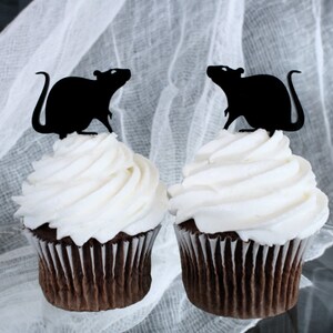 12 Halloween Rat Cupcake Toppers (acrylic) - Etsy