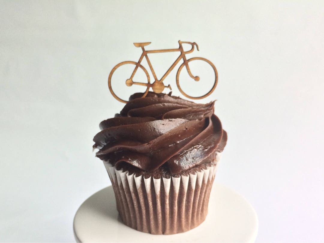 12 Wood Road Bicycle Cupcake Toppers - Etsy