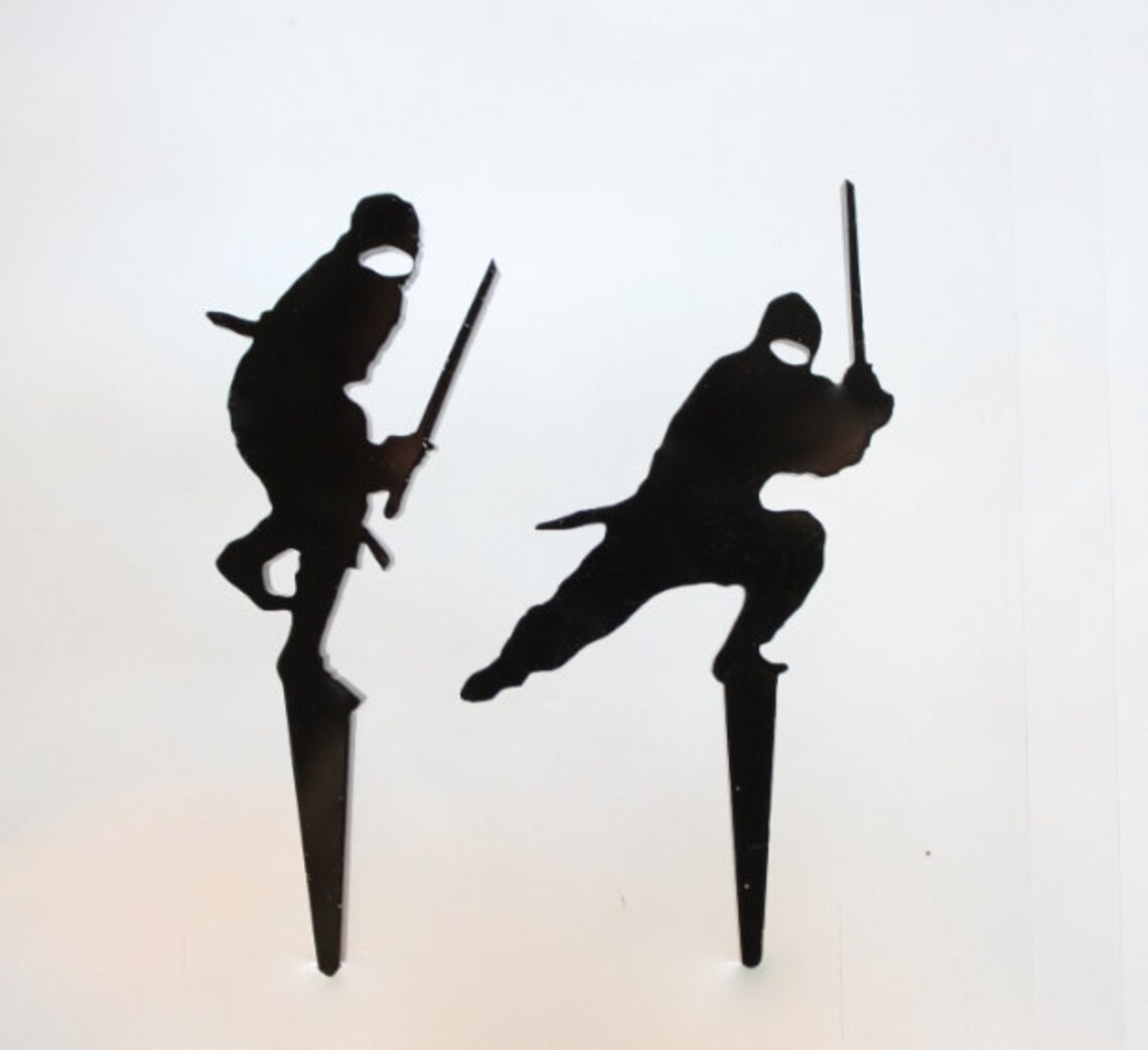 12 Ninja Cupcake Toppers acrylic - Etsy