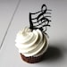 12 Treble Clef Cupcake Toppers acrylic - Etsy