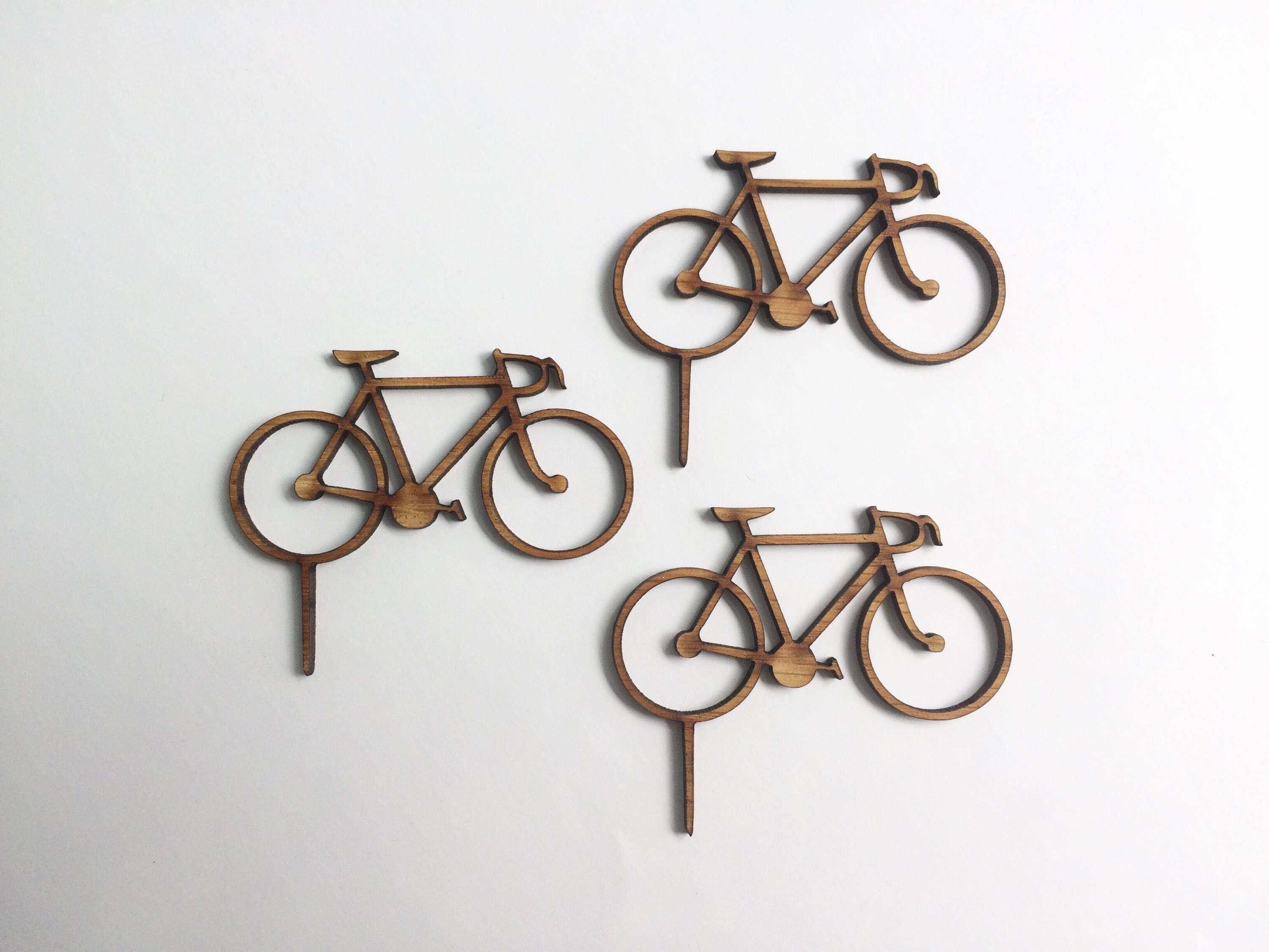 12 Wood Road Bicycle Cupcake Toppers - Etsy