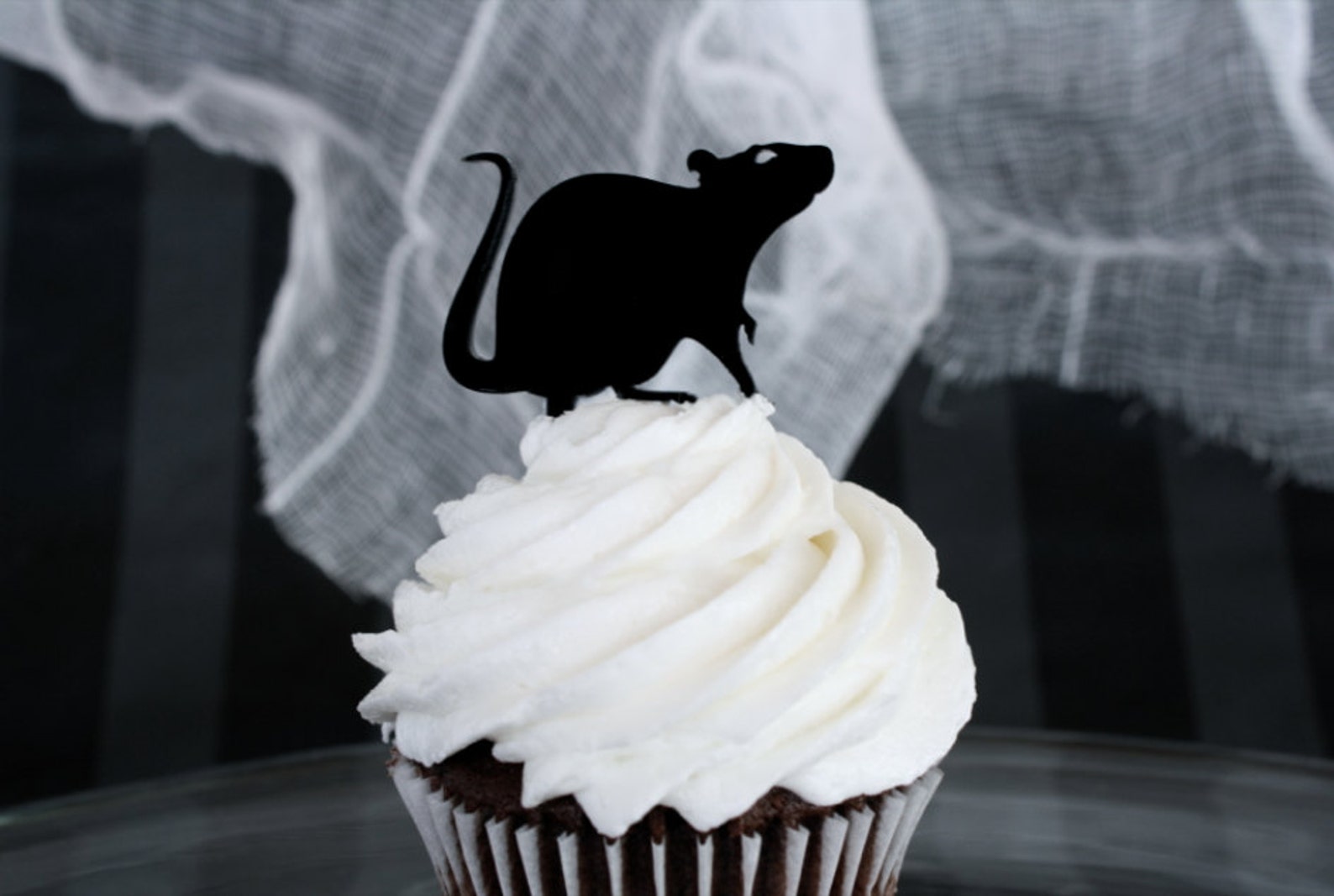 12 Halloween Rat Cupcake Toppers acrylic | Etsy