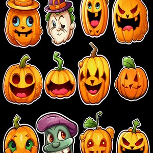 8 Assorted Sheets of Digital Halloween PNG Perfect for Cricut Print ...