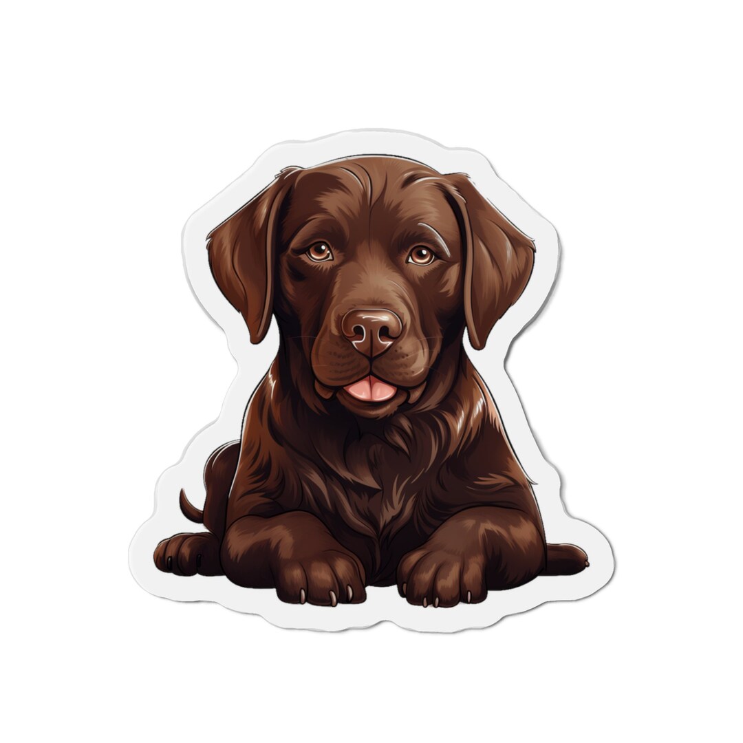 Chocolate Lab Lovers Here's a Beautiful Die-cut Magnet - Etsy