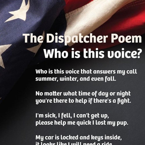 911 Police Gift Dispatcher Law Enforcement Poster 11 X 17 - Etsy