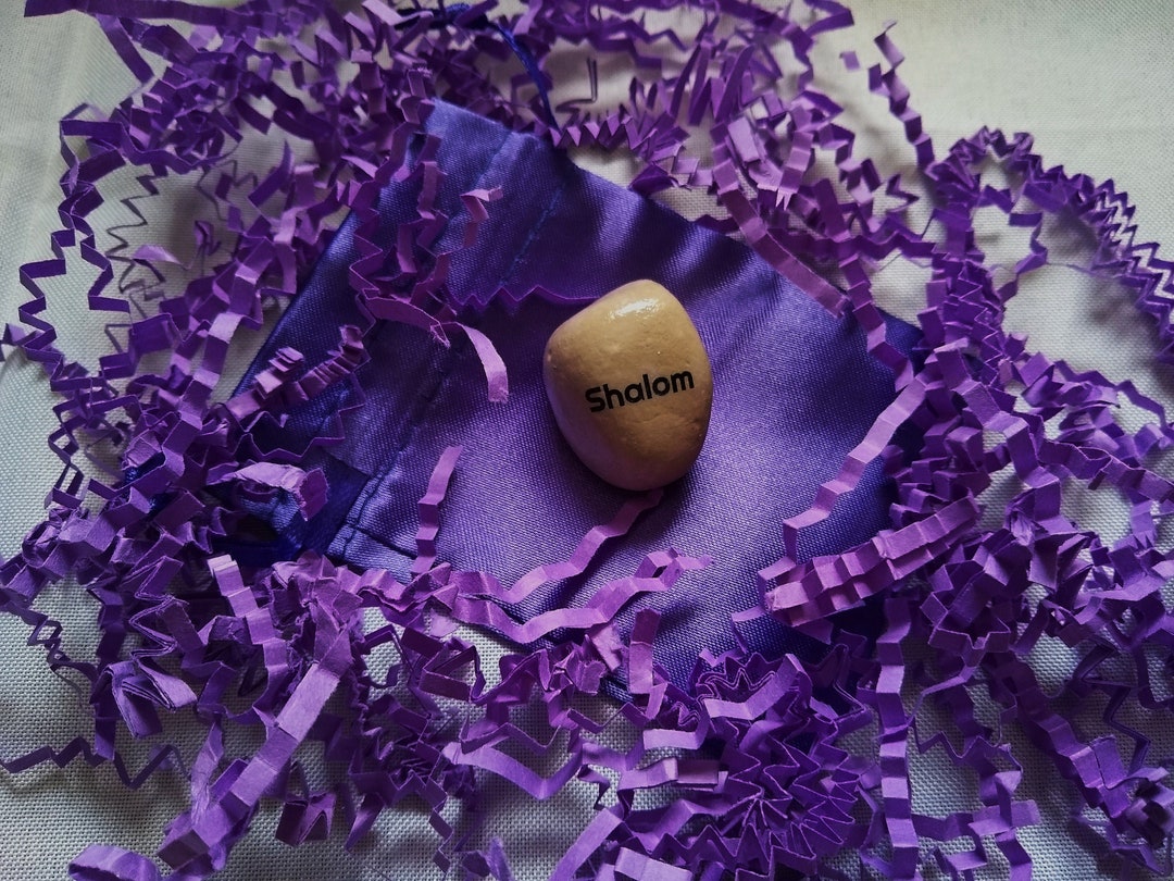 Shalom Peace Little Jewish Rock Stone Judaic Pebble Gift Idea Small ...