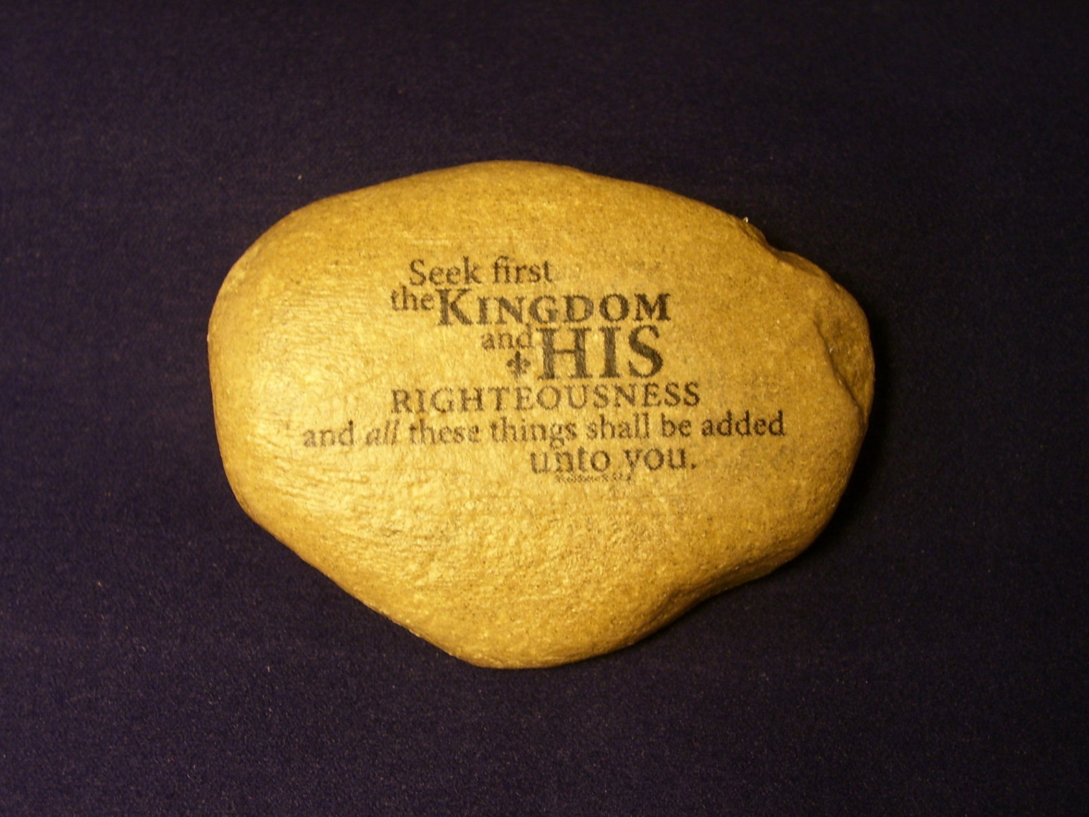 Stones of Faith Christian Scripture River Rock Bible Matthew 6:33 Seek ...