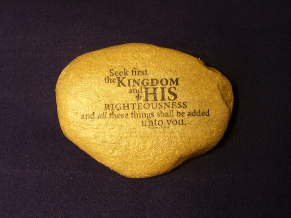 Stones of Faith Christian Scripture River Rock Bible Matthew - Etsy