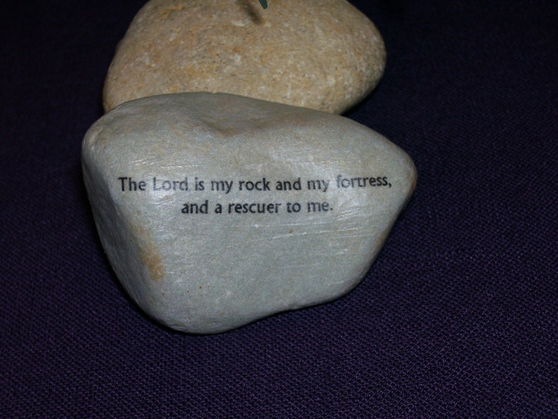 Scripture River Rock the Lord is My Rock and My Fortress Psalm 18:2 ...