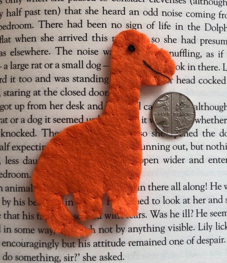 Dinosaur Felt Corner Bookmark Bookworm Book Accessory - Etsy UK