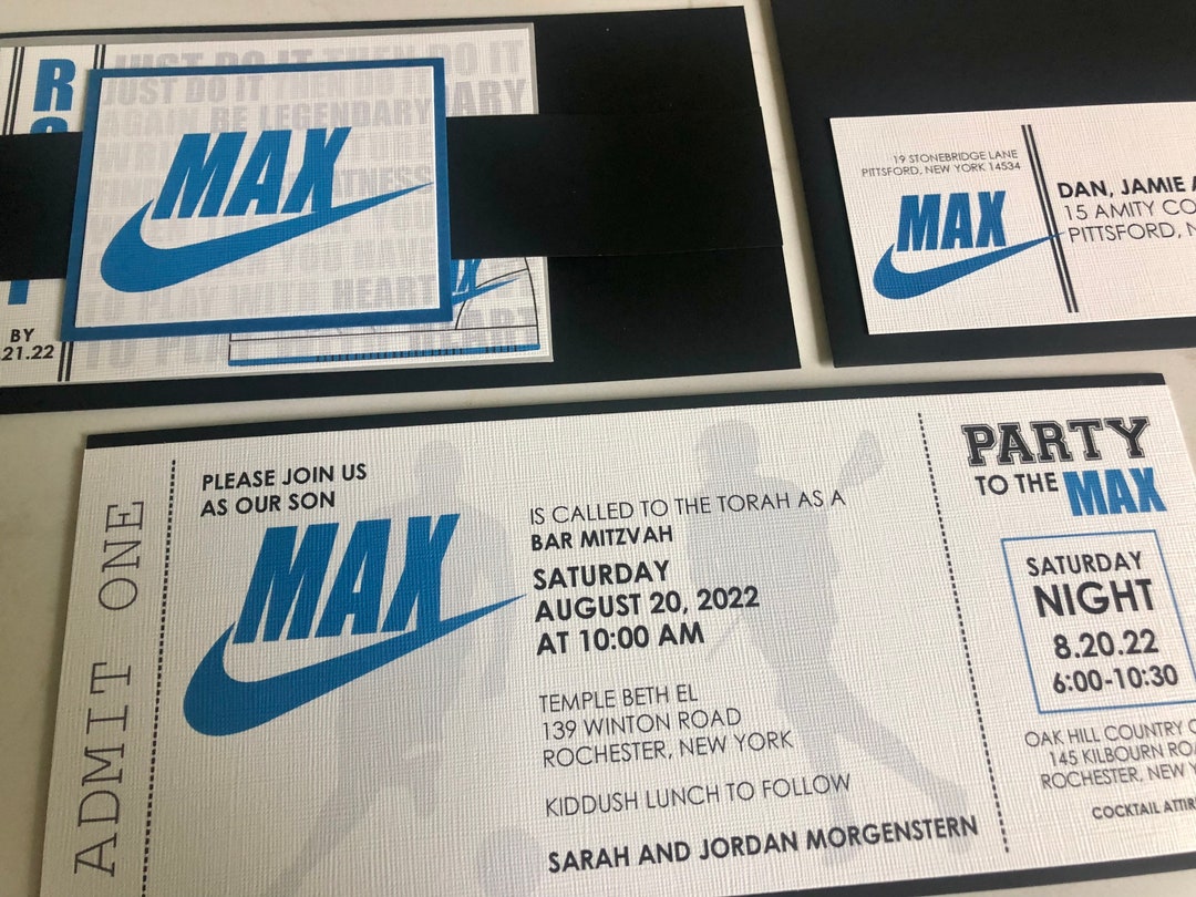 Sports Ticket Bar Mitzvah Invitations - Etsy