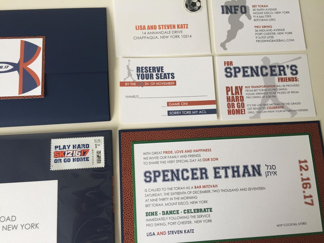 Sports Bar Mitzvah Invitation - Etsy