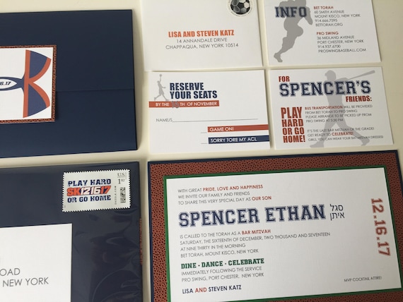 Sports Bar Mitzvah Invitation - Etsy