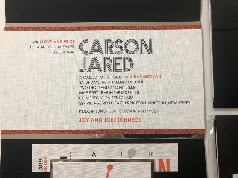 Basketball Bar Mitzvah Invitations - Etsy
