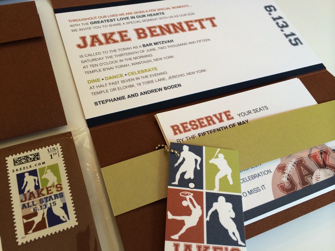 Sports Bar Mitzvah Invitations - Etsy